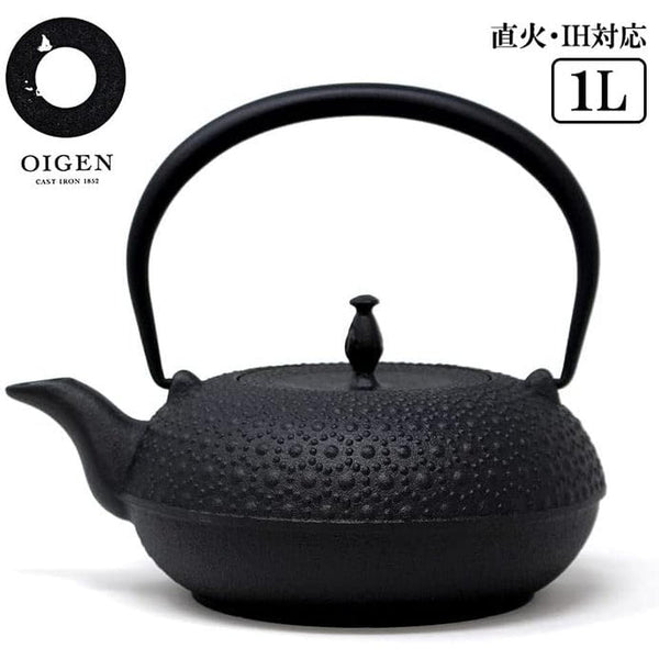 OIGEN 1L Tetsubin Cast Iron Kettle Kikko "Tortoise Shell Pattern" – Shoran Japan